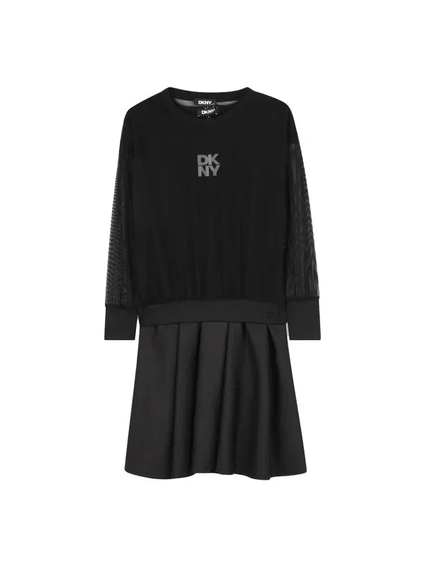 Dkny 2-in-1 Mini Dress With Logo Detail