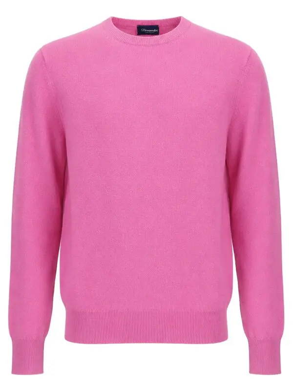 DRUMOHR Round Neck Cashmere-silk Blend Sweater - Pink