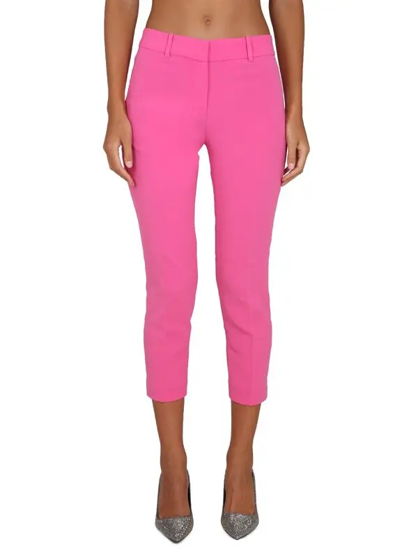Michael Kors Tailored Straight-leg Cropped Trousers - Fuchsia