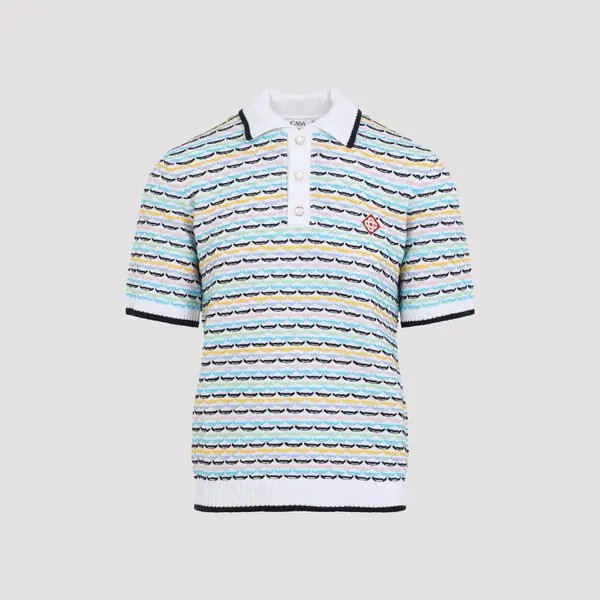 Casablanca Tuck Stitch Polo Shirt