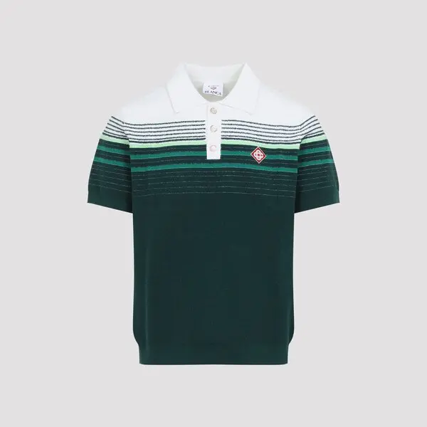 Casablanca Casual Loop Polo Shirt - White