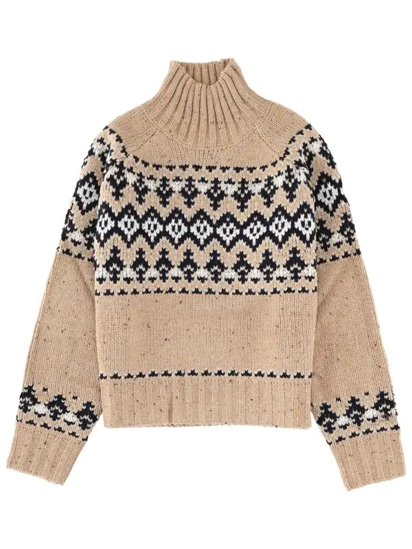 MC2 SAINT BARTH Myra Donegal Wool Blend Fair Isle Turtleneck Sweater - Multicolour