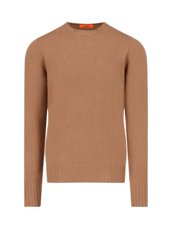 DRUMOHR Crewneck Sweater With Ribbed Cuffs And Hem - Brown