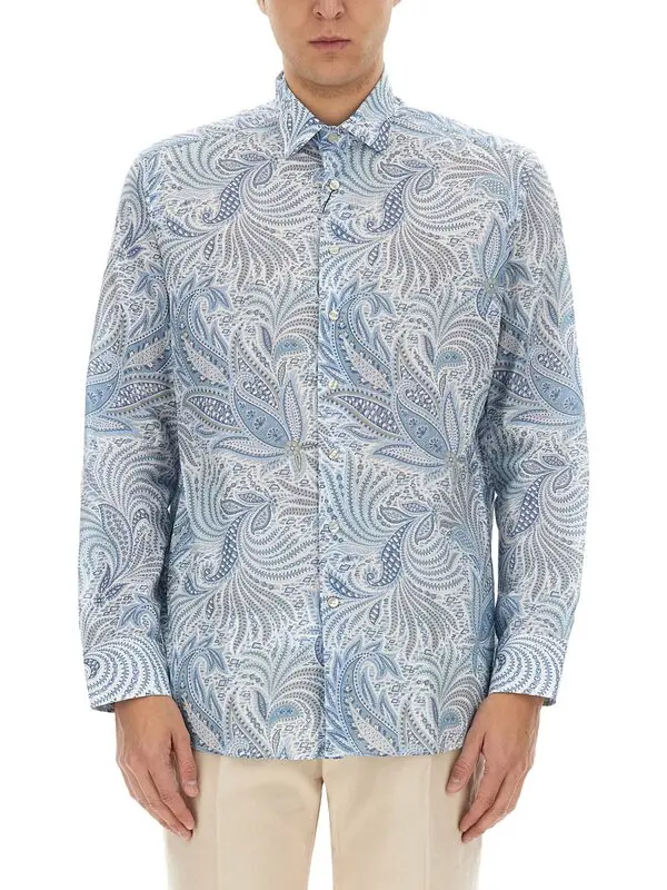 Etro Paisley-print Shirt - Azure