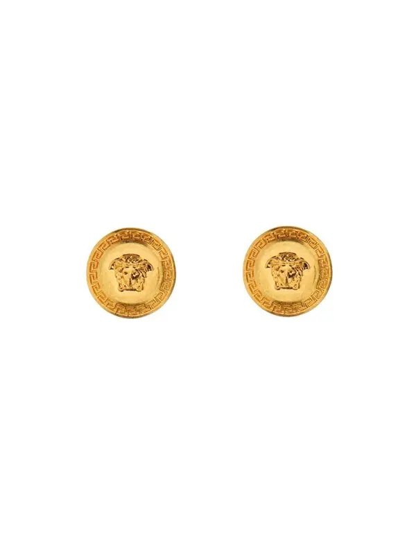 Versace Tribute Medusa Stud Earrings - Gold