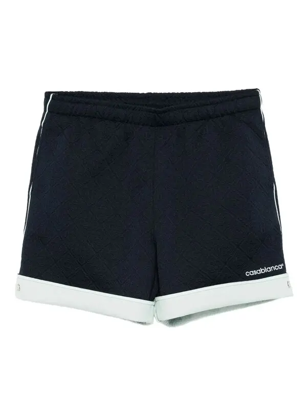 Casablanca Jacquard Shorts Fw25 Collection - Navy
