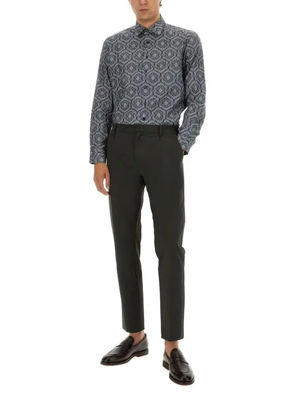 Etro Cotton Shirt With All-over Print - Multicolour