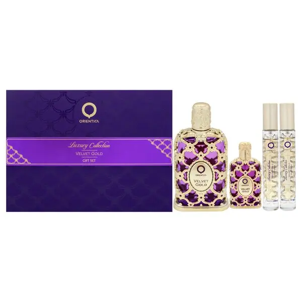 ORIENTICA Luxury Velvet Gold Mini Fragrance Collection 4 Piece Set - Default