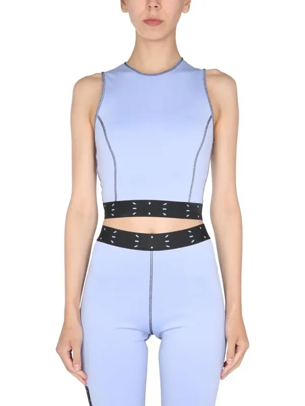 Alexander McQueen Sleeveless Crew Neck Mini Top - Lilac