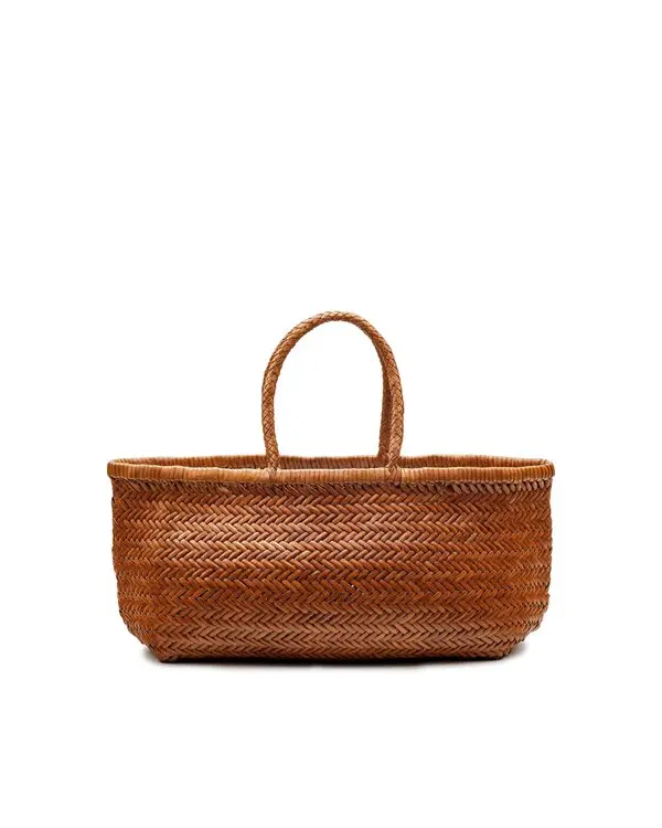 Dragon Diffusion Buff Calf Leather Woven Tote - Tan