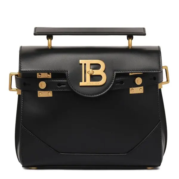 Balmain B Logo Top Handle Handbag Mini - Noir