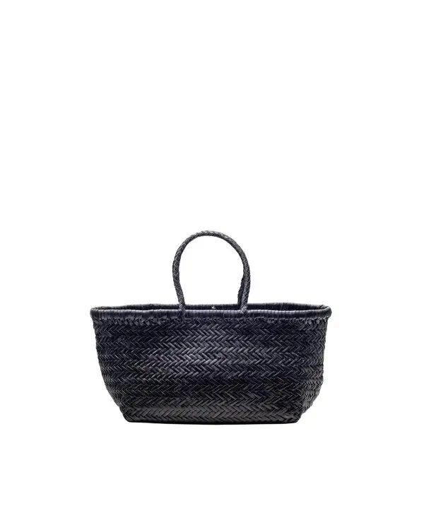 Dragon Diffusion Woven Leather Mini Bag - Black