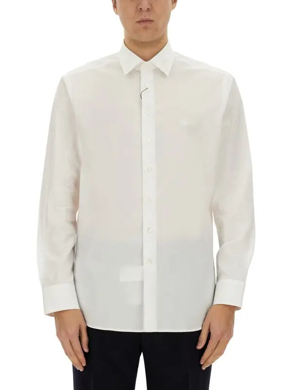 Etro Pegasus Logo Regular Fit Shirt - White