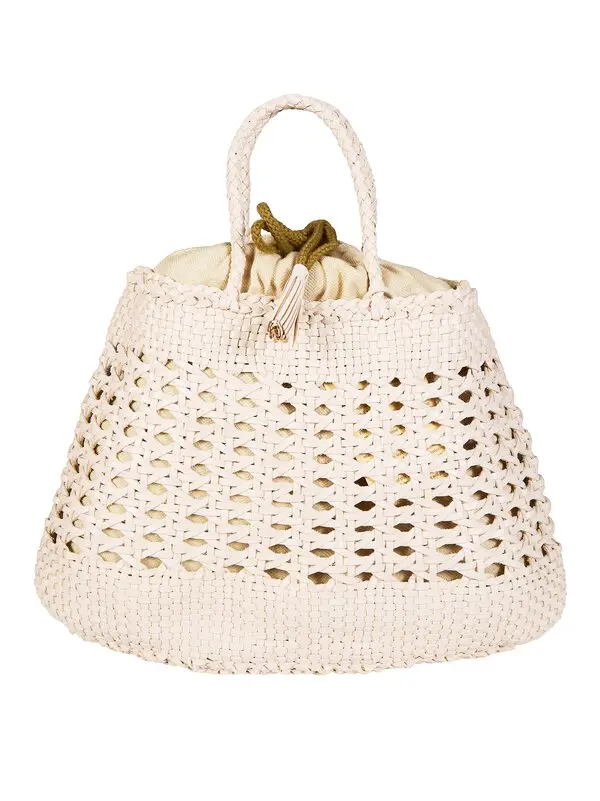 Dragon Diffusion Santa Cano Woven Braided Tote Bag - Beige