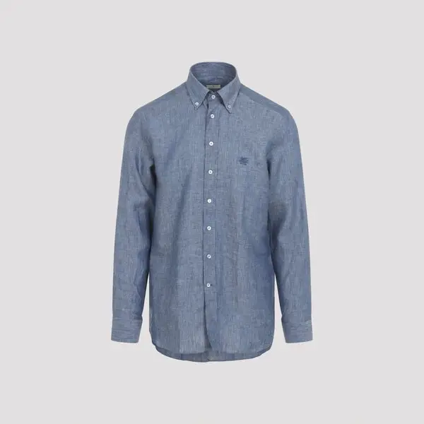 Etro Logo Embroidered Regular Fit Shirt