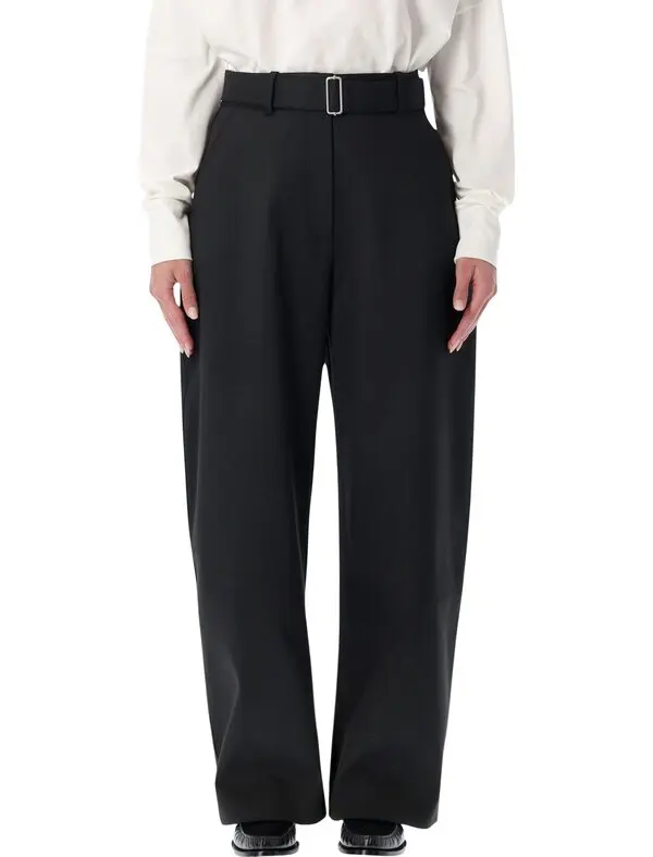 Studio Nicholson Mini Tailored Trousers With Integrated Belt - Black