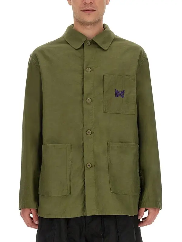 Needles Embroidered Cotton Shirt Jacket