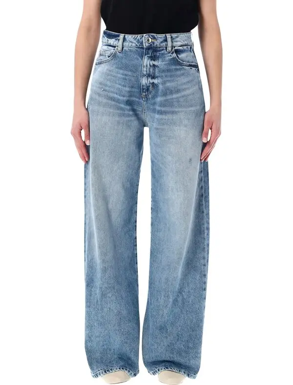 ICON DENIM LOS ANGELES Relaxed Mid-rise Wide-leg Jeans - River