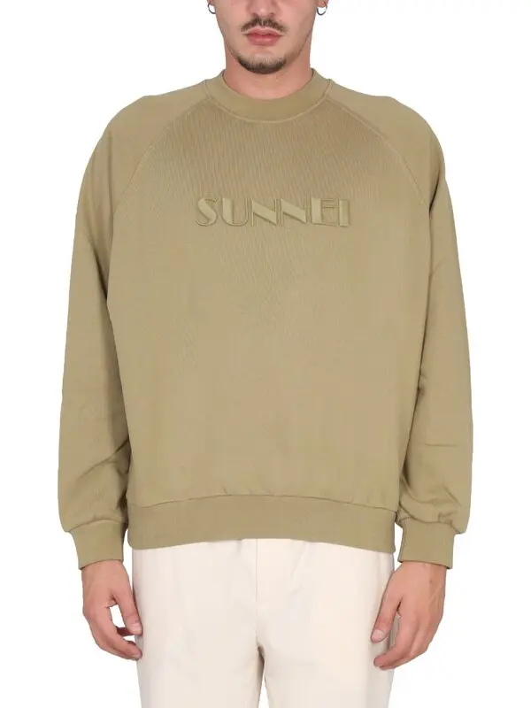 Sunnei Embroidered Logo Sweatshirt