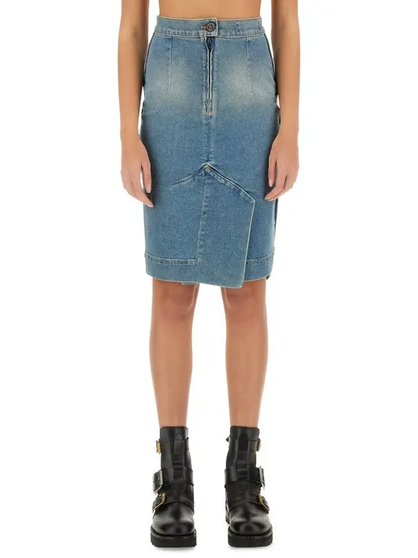 VIVIENNE WESTWOOD Midi Skirt - Denim