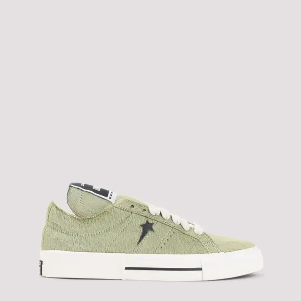 Rick Owens Fur-trimmed Lace-up Sneakers
