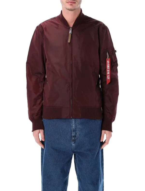Alpha Industries Slim Fit Lightweight Ma-1 Tt Bomber Jacket - Dk Maroon