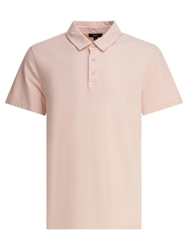 Vince Classic Cotton Polo Shirt - Pink