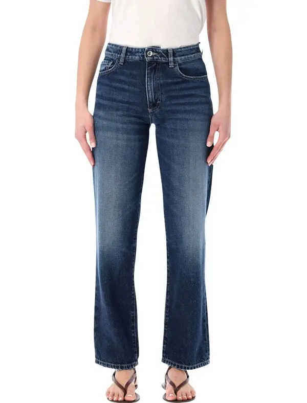 ICON DENIM LOS ANGELES Straight Leg Jeans - Deep Blue