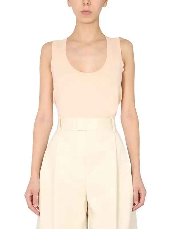 Bottega Veneta Sleeveless Round Neck Top - Pink
