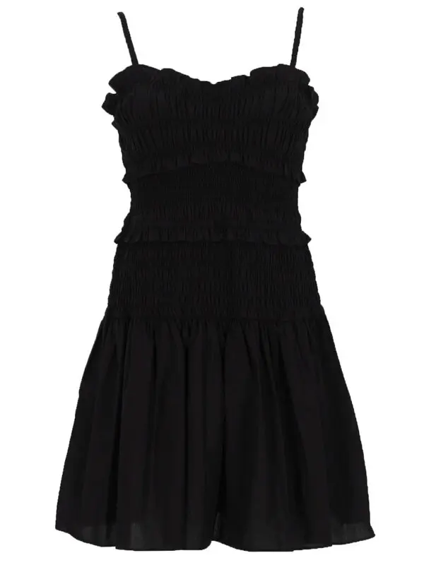 Michael Kors Smocked Mini Dress - Black