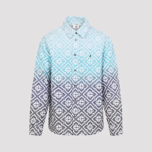 Casablanca Monogram Gradient Jacquard Shirt - Blue