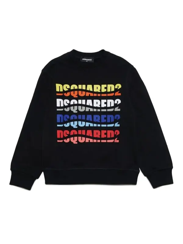 Dsquared2 Logo Cotton Sweatshirt - Black