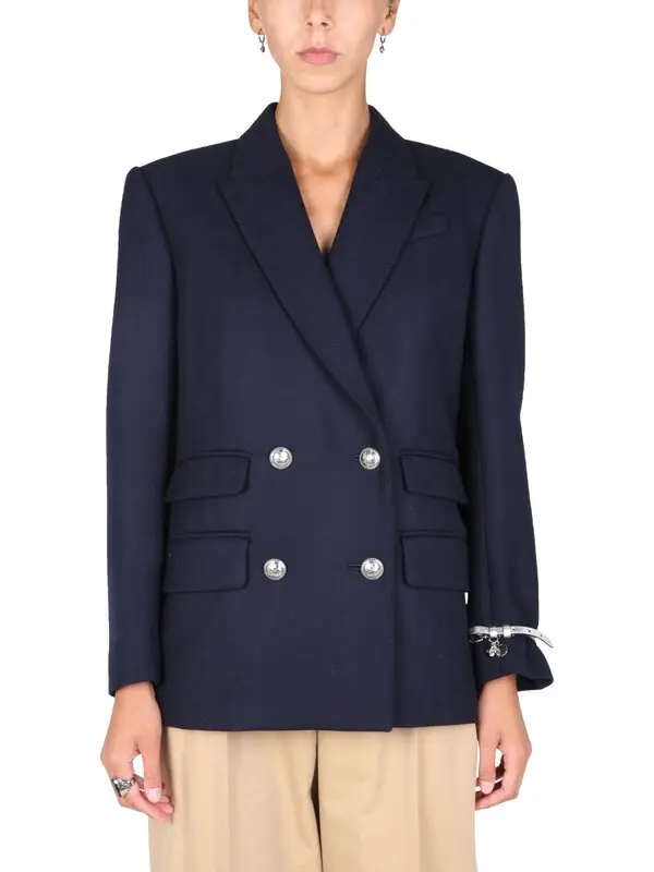 Alexander McQueen Double-breasted Wool Jacket - Blue