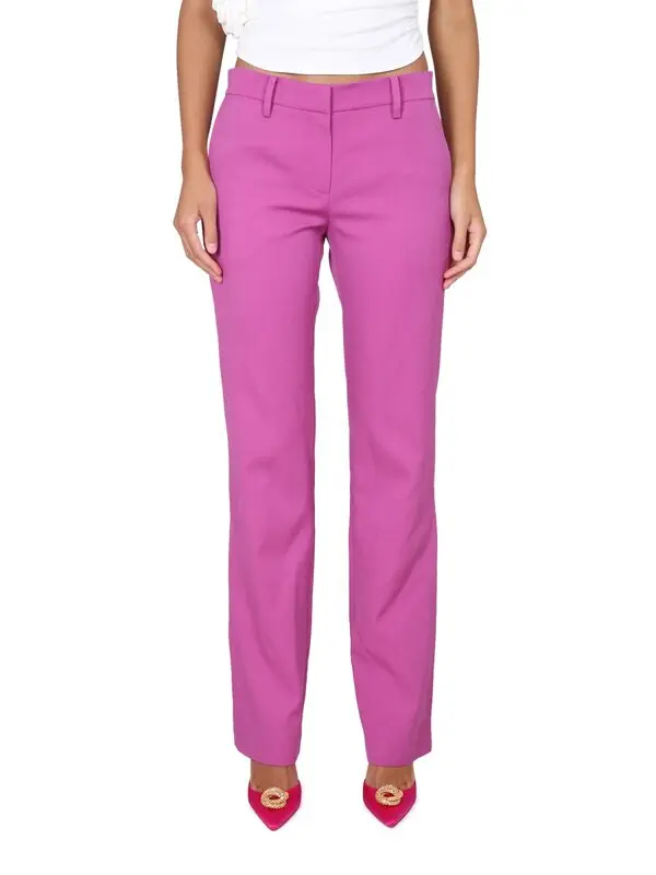 Magda Butrym Low-rise Straight Wool Trousers - Fuchsia
