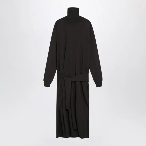 LEMAIRE Turtleneck Midi Dress - Brown