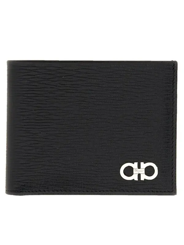 FERRAGAMO Gancini Wallet - Black