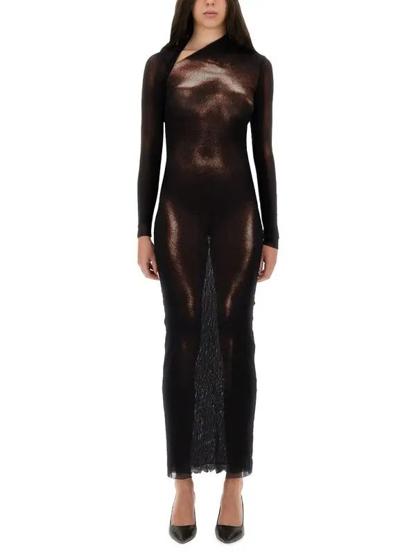 JEAN PAUL GAULTIER Sheer Maxi Dress - Brown