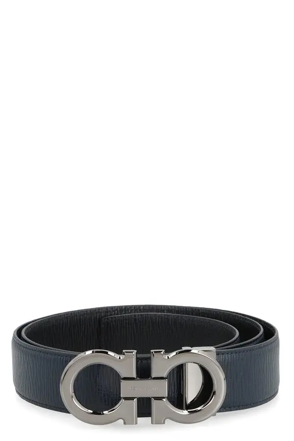 FERRAGAMO Gancini Belt - Blue