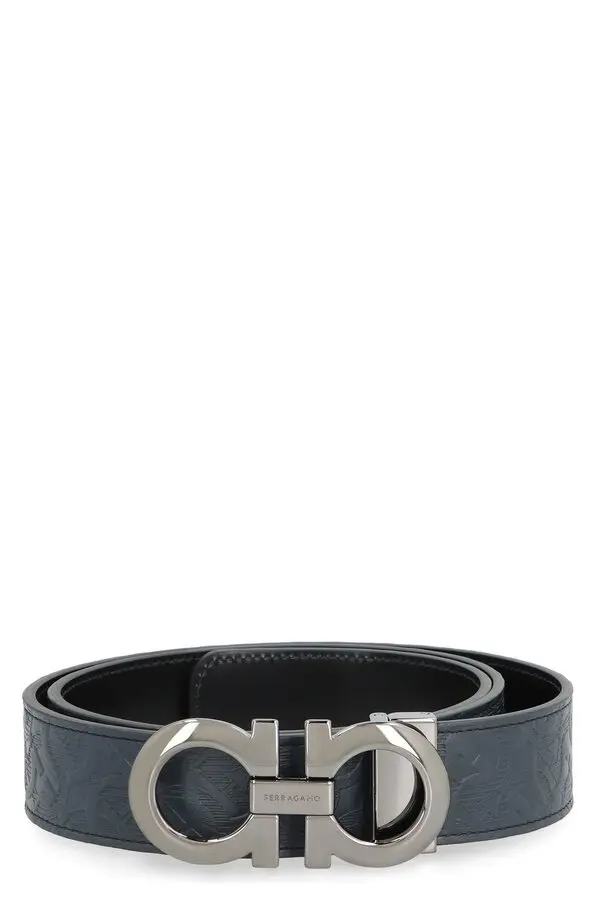 FERRAGAMO Gancini Belt - Blue