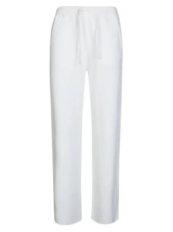 DONDUP Wide-leg Trousers In Brushed Cotton For - Bianco