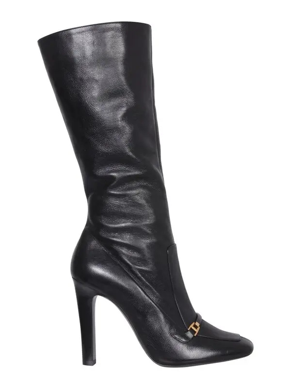 Saint Laurent Camden High-heeled Leather Boots