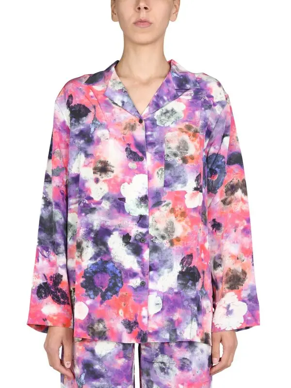 Alexander McQueen Relaxed Fit Floral Print Shirt