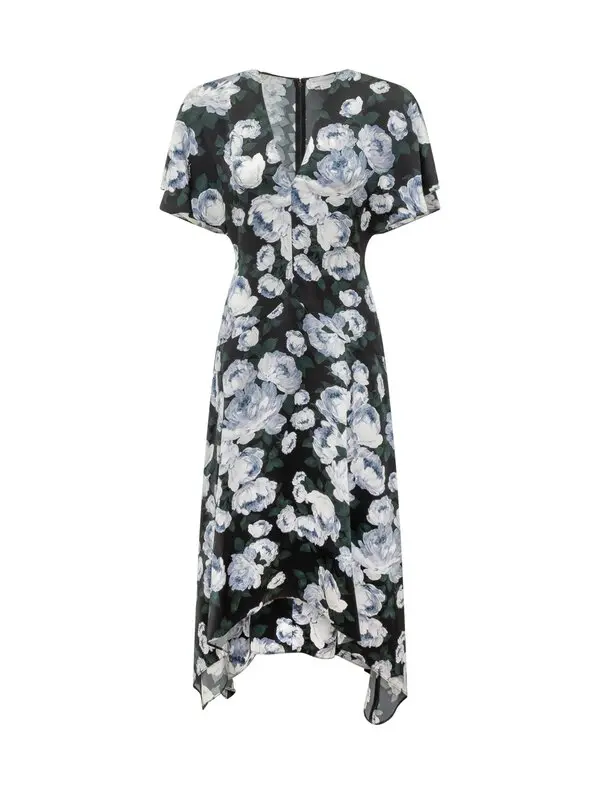 Stella McCartney Asymmetrical Midi Floral Dress
