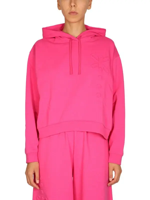 Alexander McQueen Embroidered Cotton Hoodie - Fuchsia
