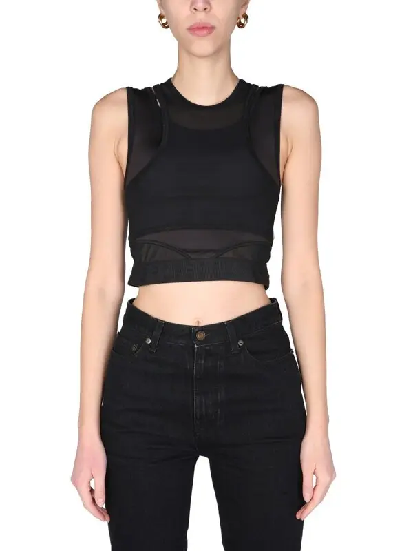 Alexander McQueen Panelled Crew Neck Sport Top