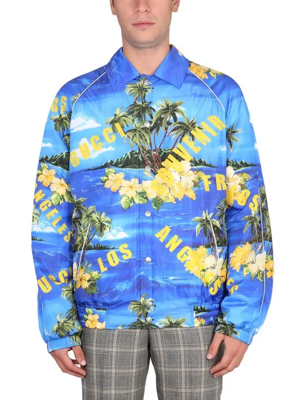 Gucci Printed Jacket - Blue