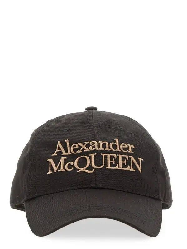 Alexander McQueen Classic Hard Visor Baseball Cap - Black