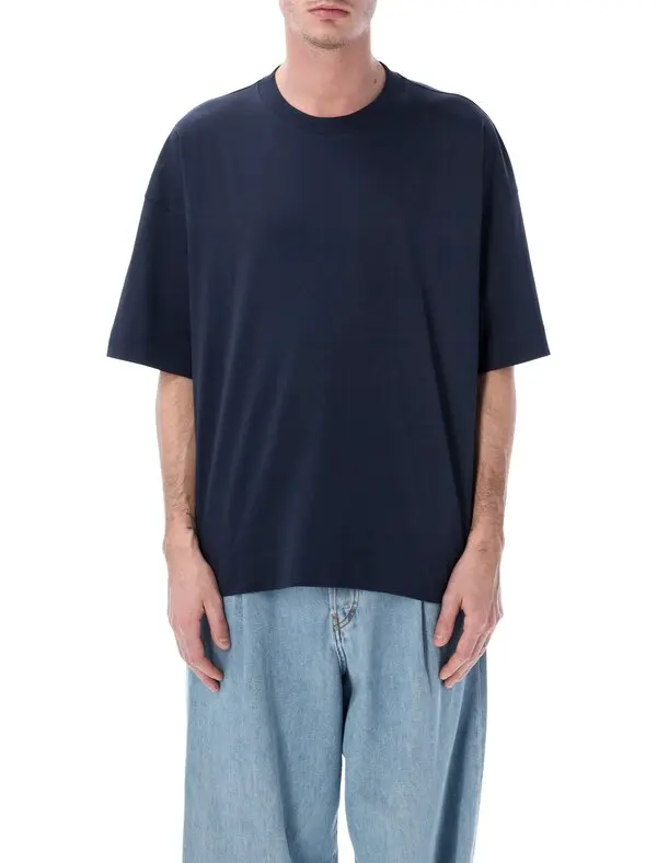 Dries Van Noten Oversized Crew Neck T-shirt Size - Blue