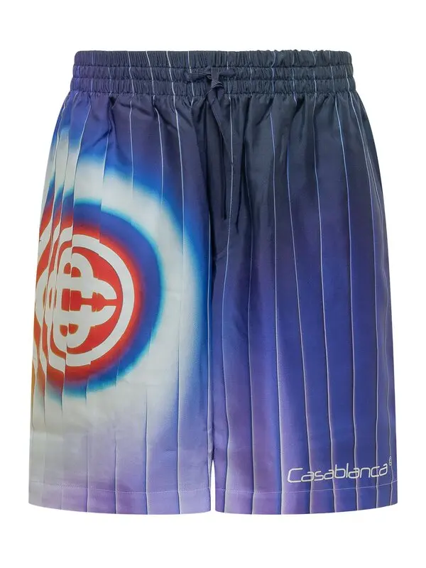 Casablanca Stampaint Graphic Silk Shorts