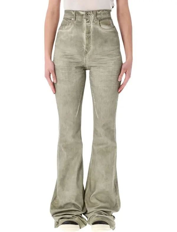 Rick Owens High-waist Bootcut Pants - Sand